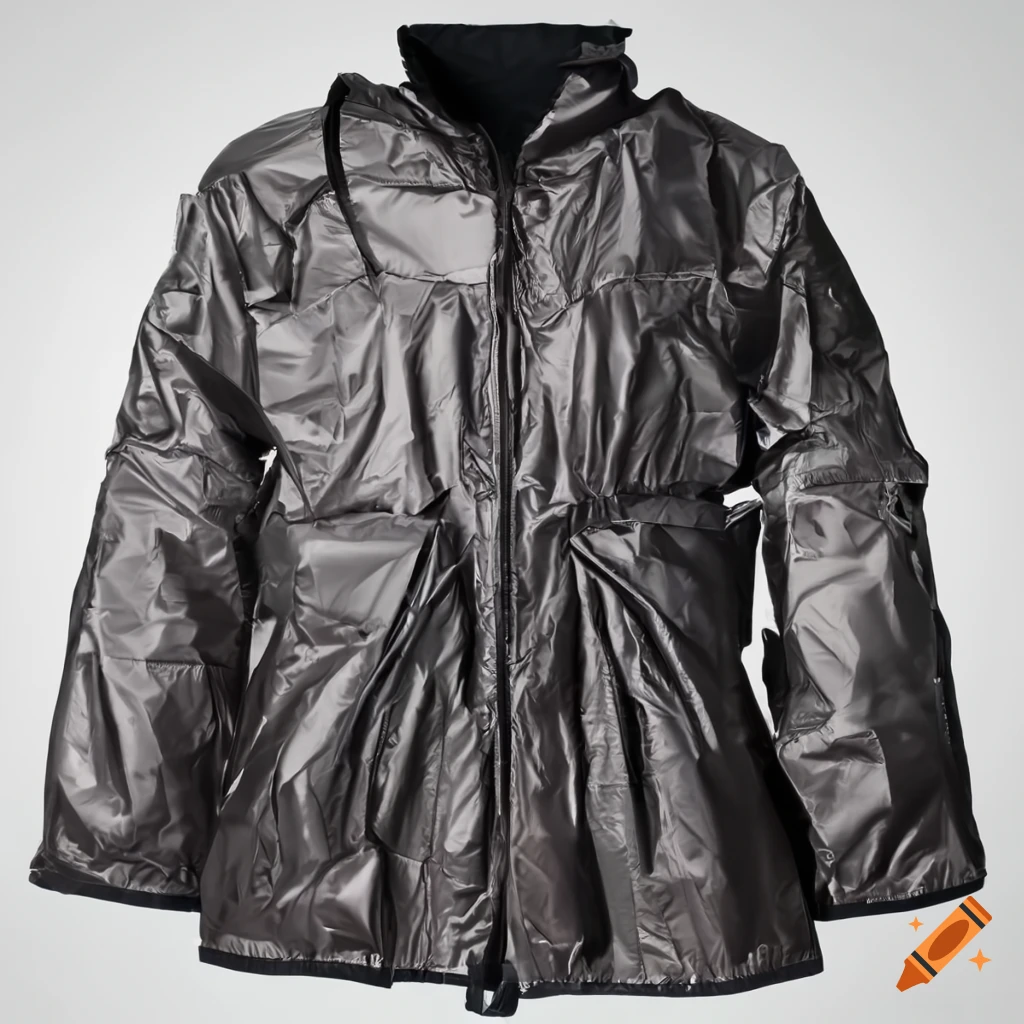 Plastic pollution jacket on Craiyon