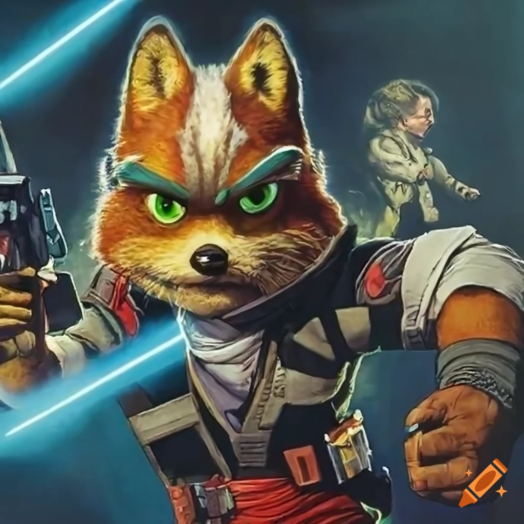 'First person shooter', Star Fox, James Gurney, Norman Rockwell on Craiyon