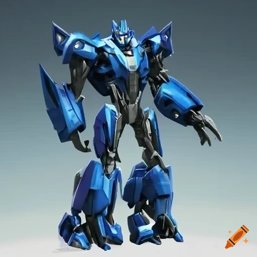 Blue mech in transformers prime style design on Craiyon