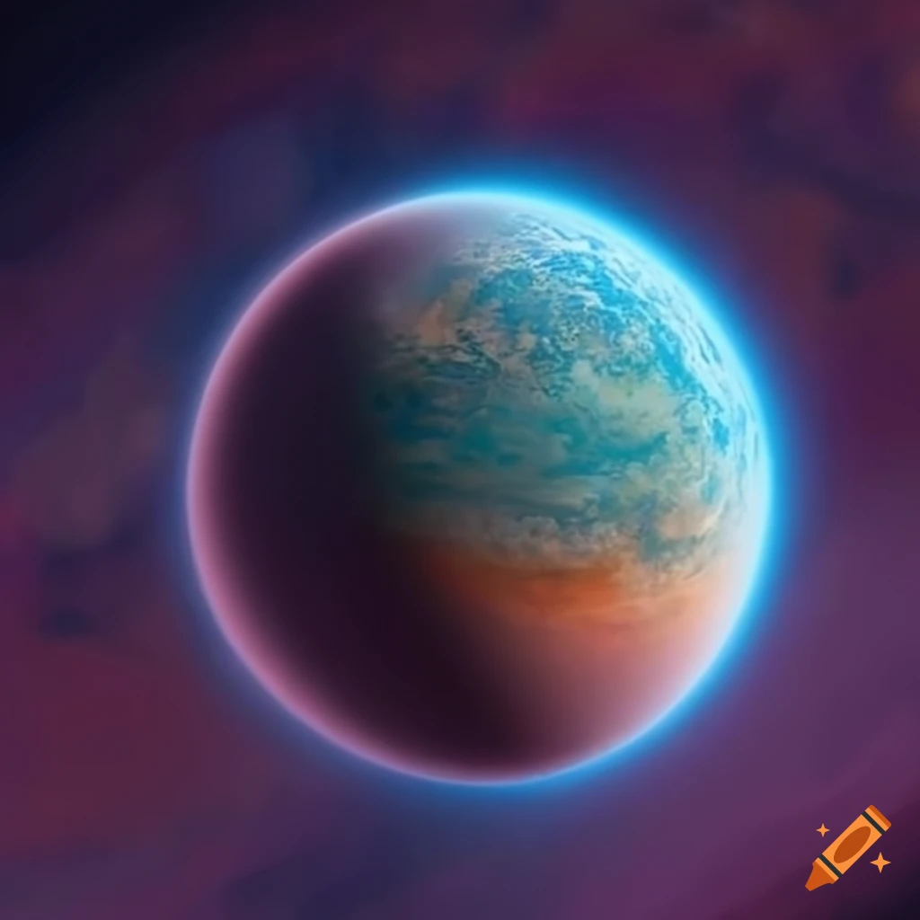 Beautiful alien planet with vibrant colors and unique rock formations ...