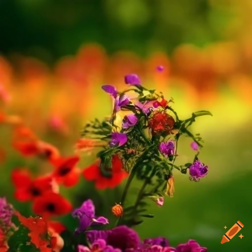 Beautiful garden display on Craiyon