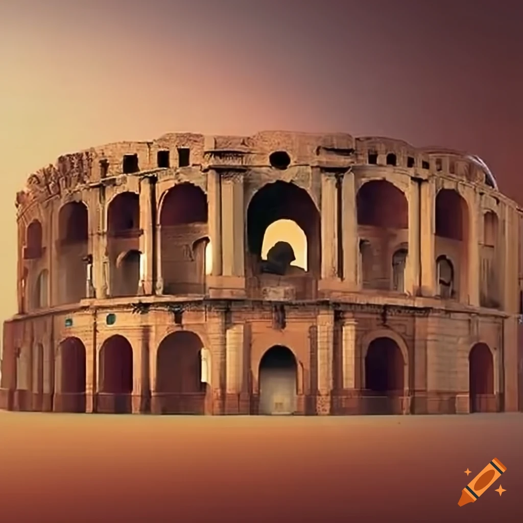 Roman battle arena on Craiyon