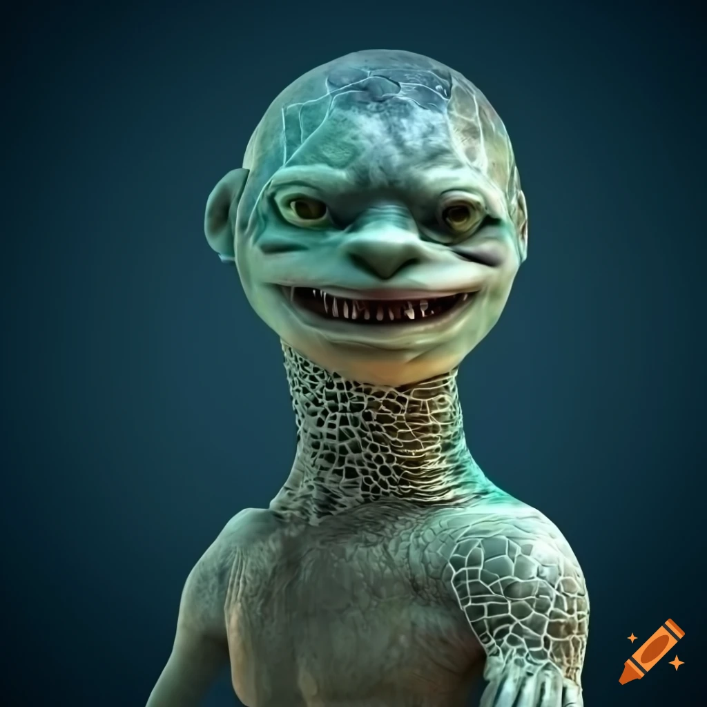 3d anthropomorphic sea turtle man on Craiyon