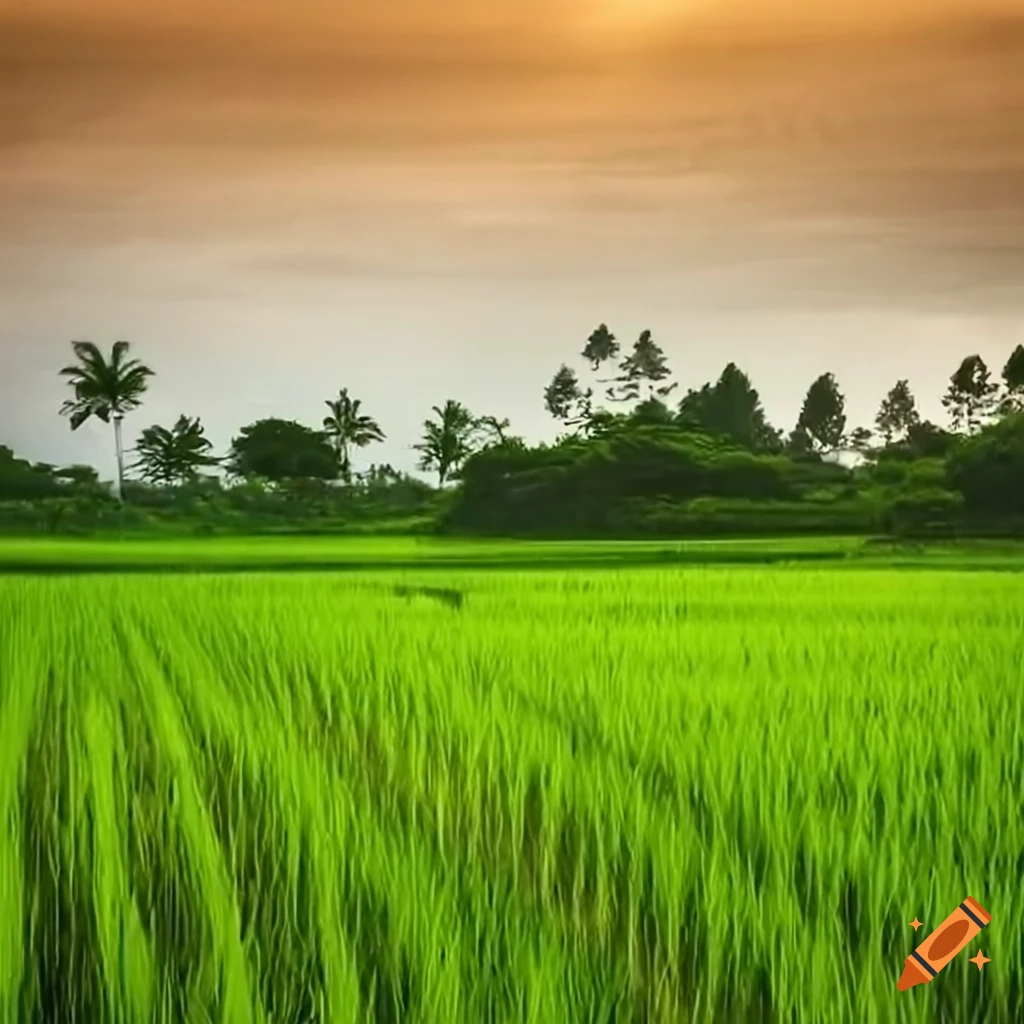 Rice fields on Craiyon