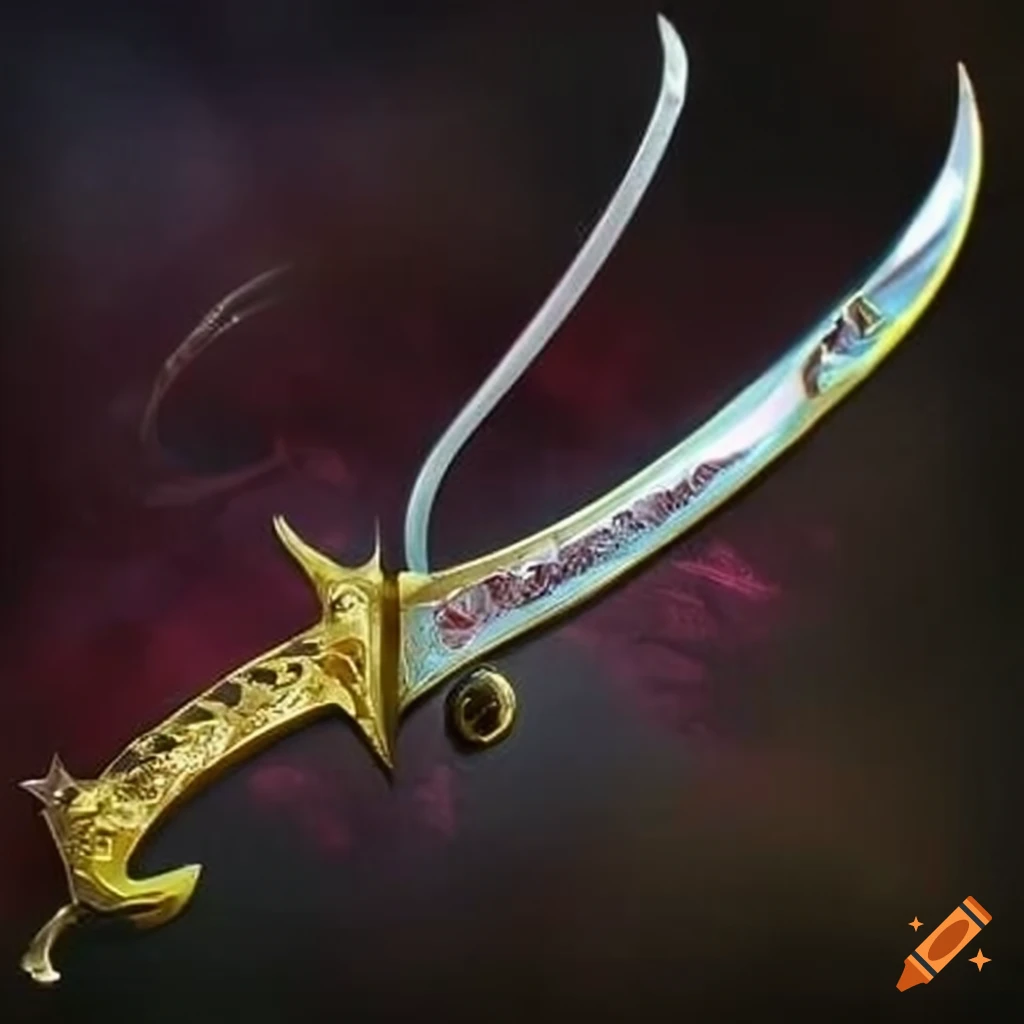 Mythic fantasy perfect master scimitar on Craiyon