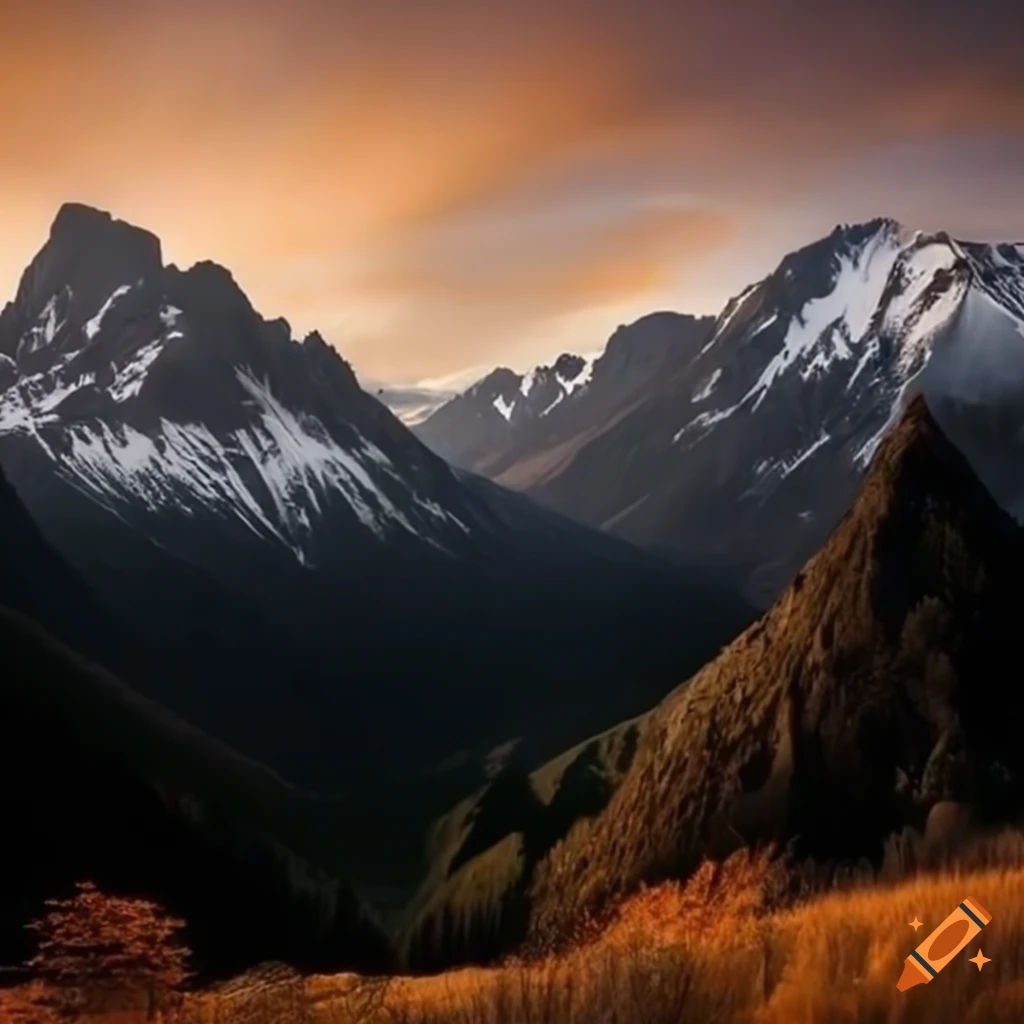 Stunning mountain views on Craiyon