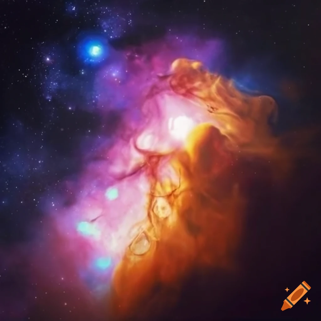 Galaxy surrounded by smoke on Craiyon