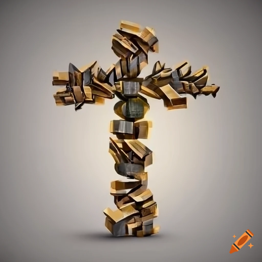 Big cross made of money on Craiyon