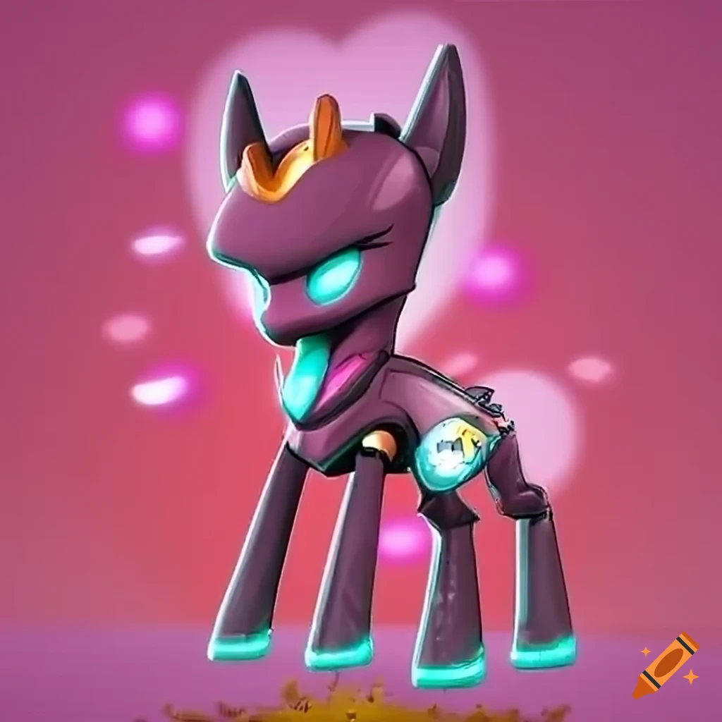 Sci-fi android inspired by my little pony on Craiyon