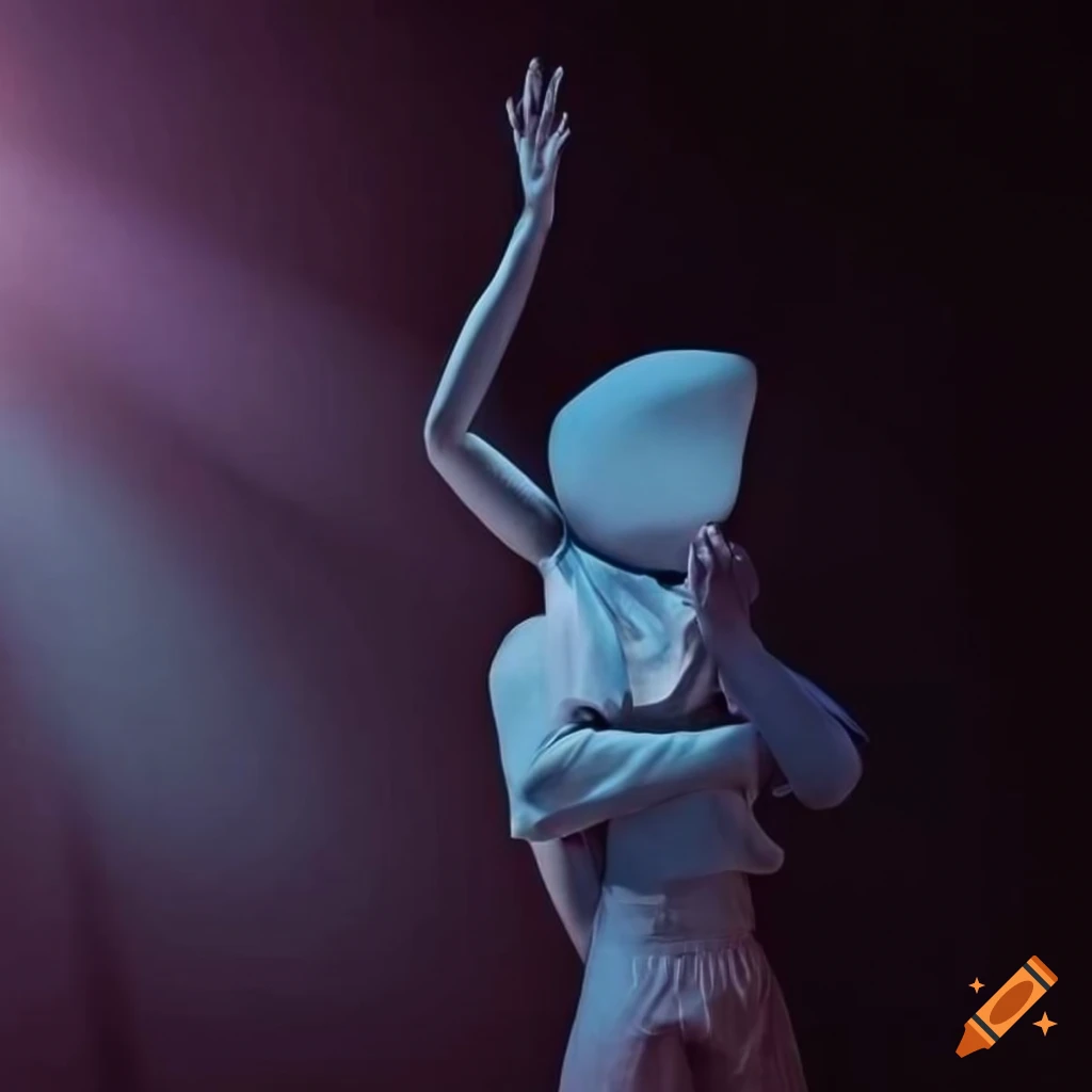 Human figures in costume performing live play in modern theater on Craiyon