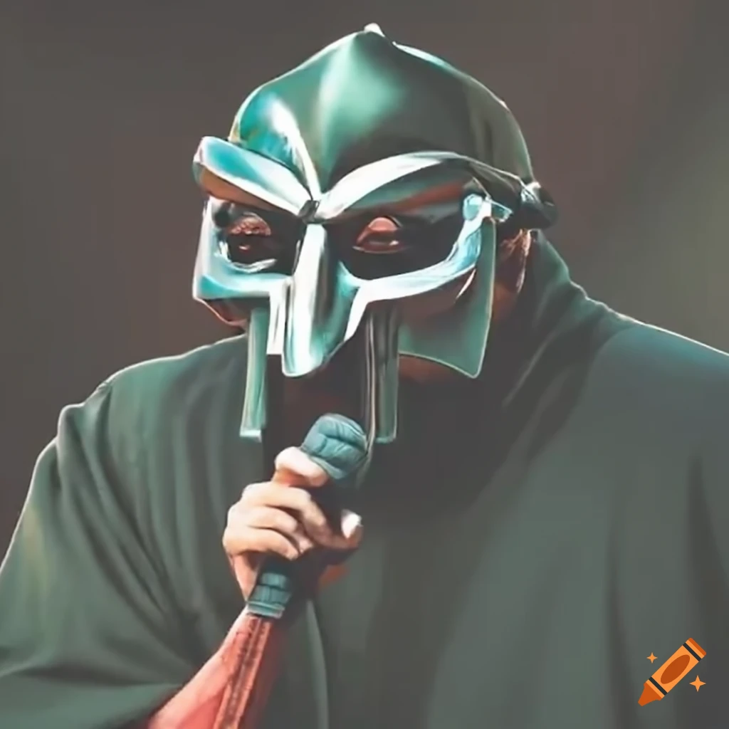 Mf doom performing on stage on Craiyon