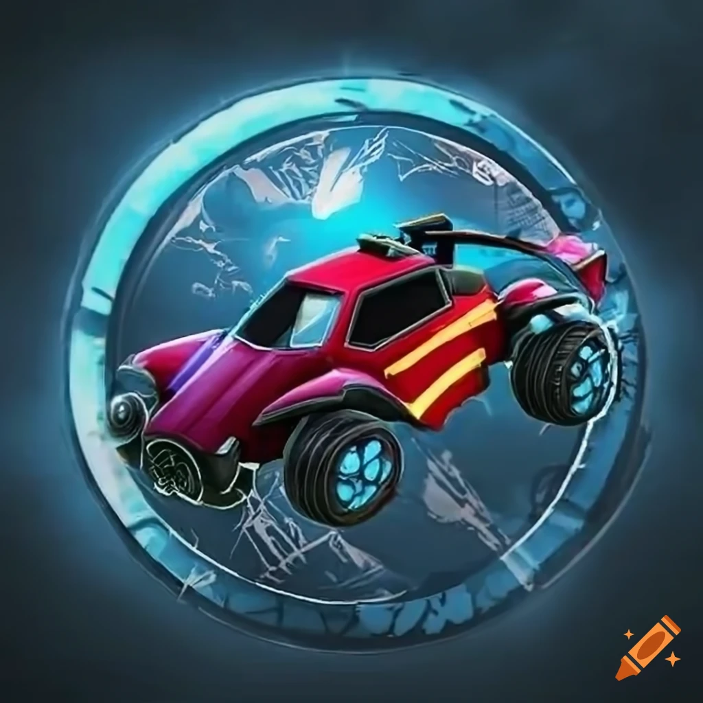 Rocket league video game logo on Craiyon
