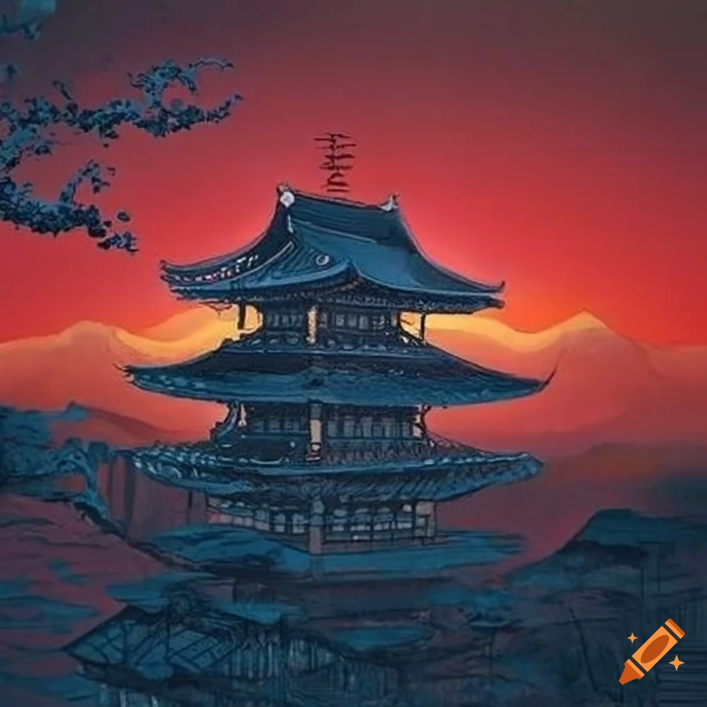 Japanese wall art on Craiyon