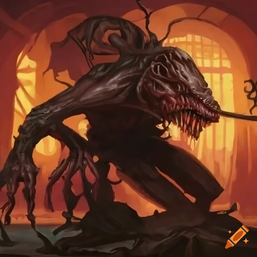 Phyrexian food from Magic: The Gathering card art on Craiyon