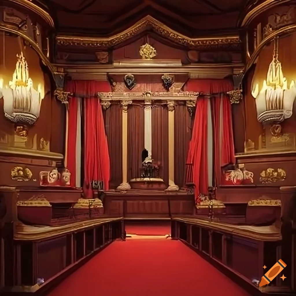 Circus-themed courtroom on Craiyon