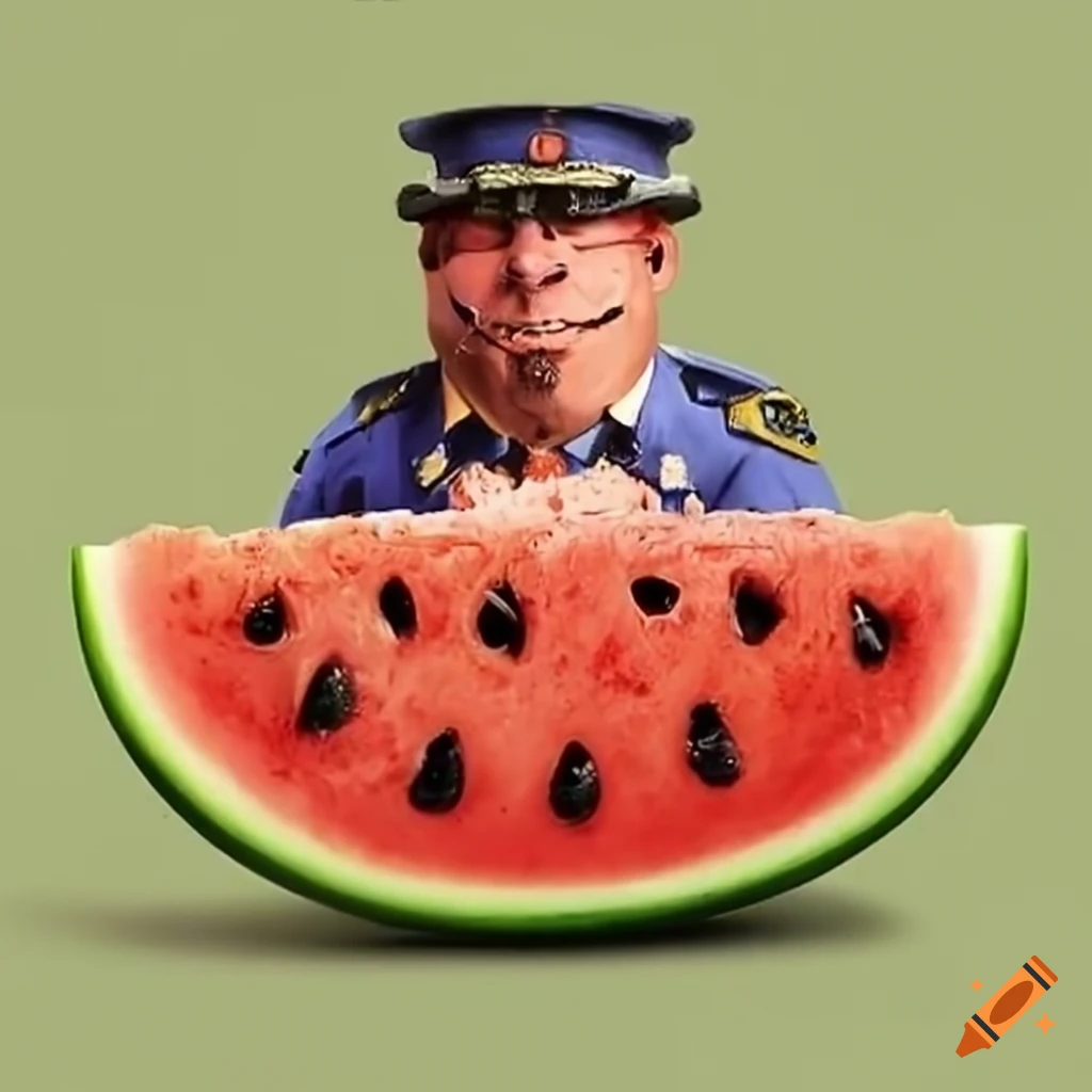 Watermelon police on Craiyon