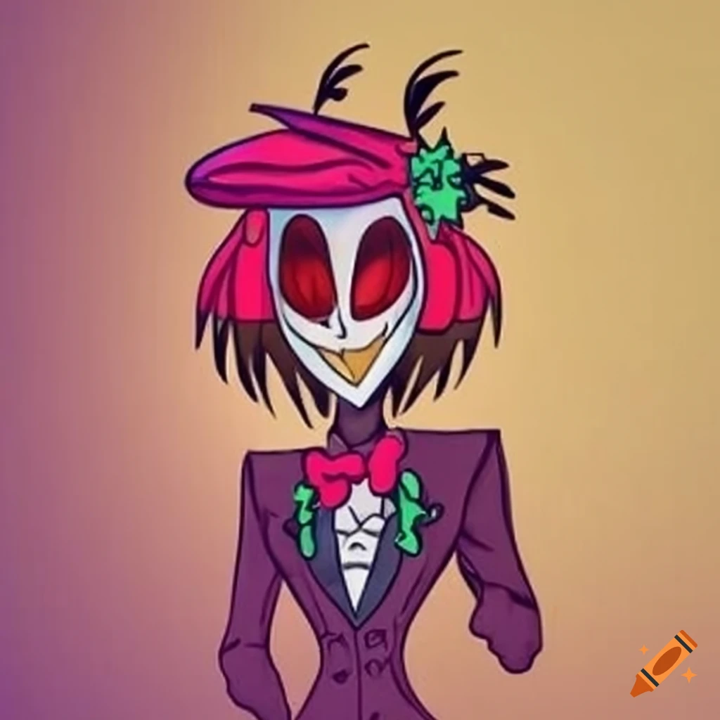 Alastor from hazbin hotel preparing to make a deal on Craiyon