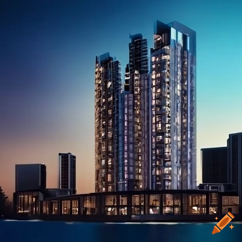 Luxury residential building for high-end clientele on Craiyon