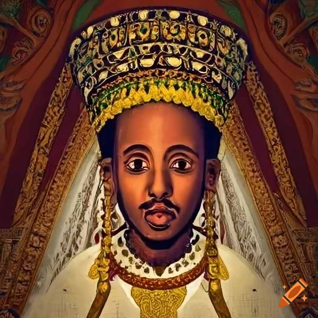 Historical scene of ethiopian king being baptized by greek orthodox ...