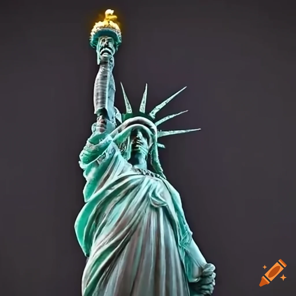 King kong tearing down the statue of liberty on Craiyon