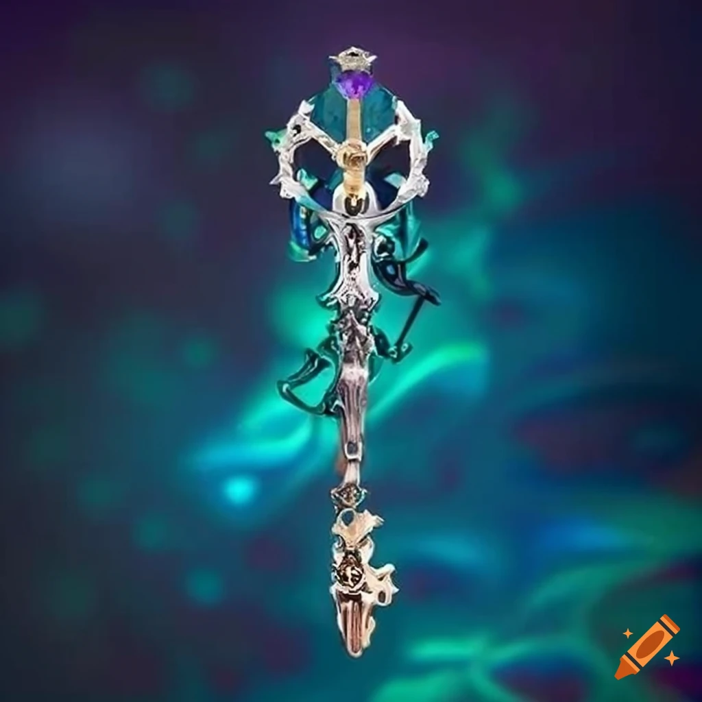 Luminal Bonds Keyblade with silver key-shaped blade and ethereal ...