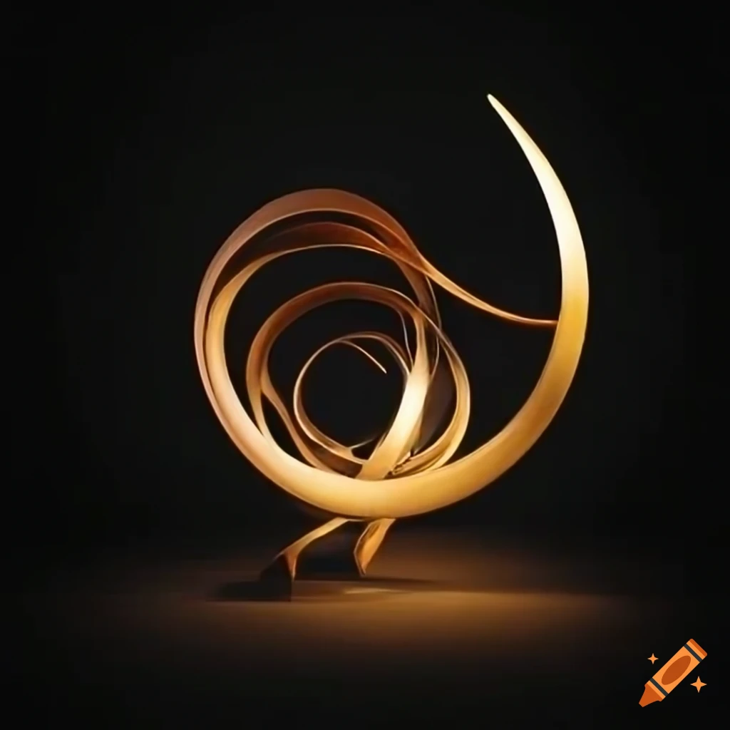 Abstract sculpture symbolizing motion on Craiyon