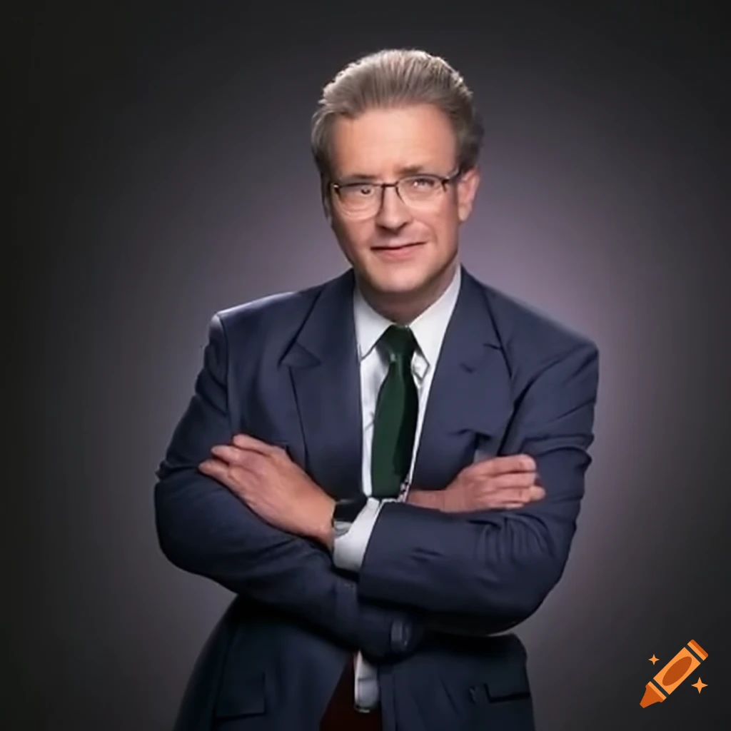 Male meteorologist in a retro portrait from the 1980s on Craiyon