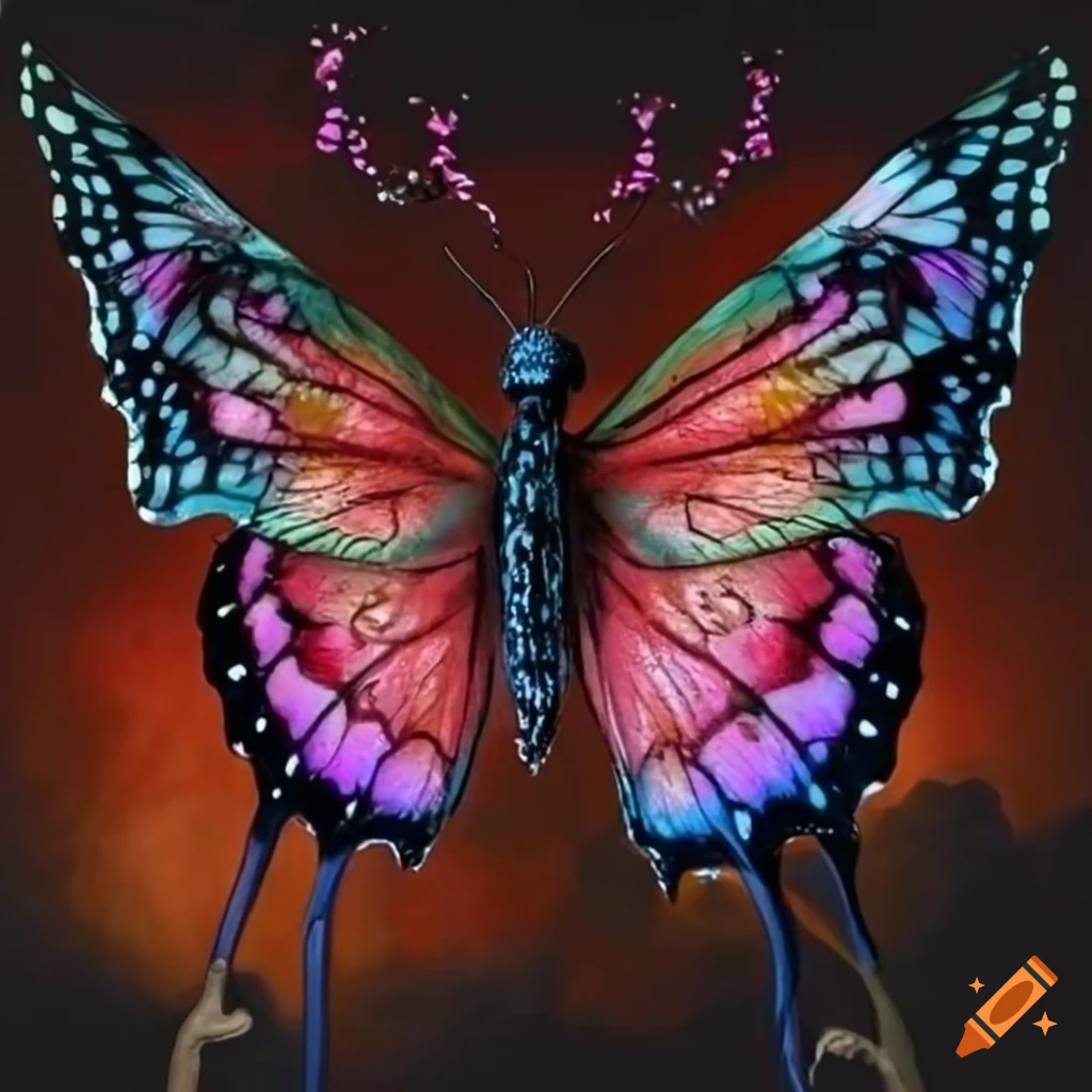 Horror butterfly on Craiyon
