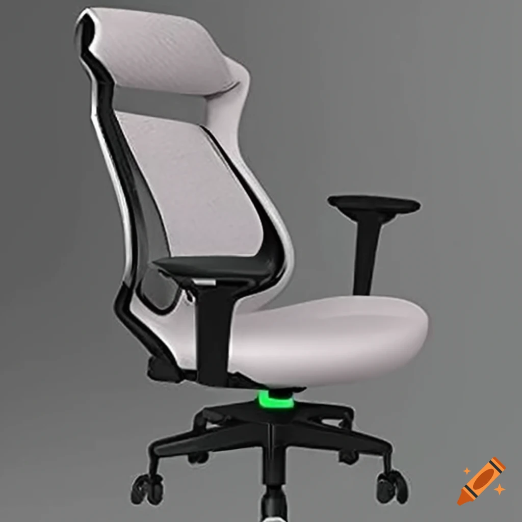 Sleek, minimalist, futuristic ergonomic chair design with carbon fiber ...