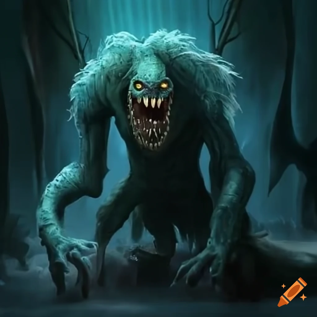 Monster creature concept art on Craiyon