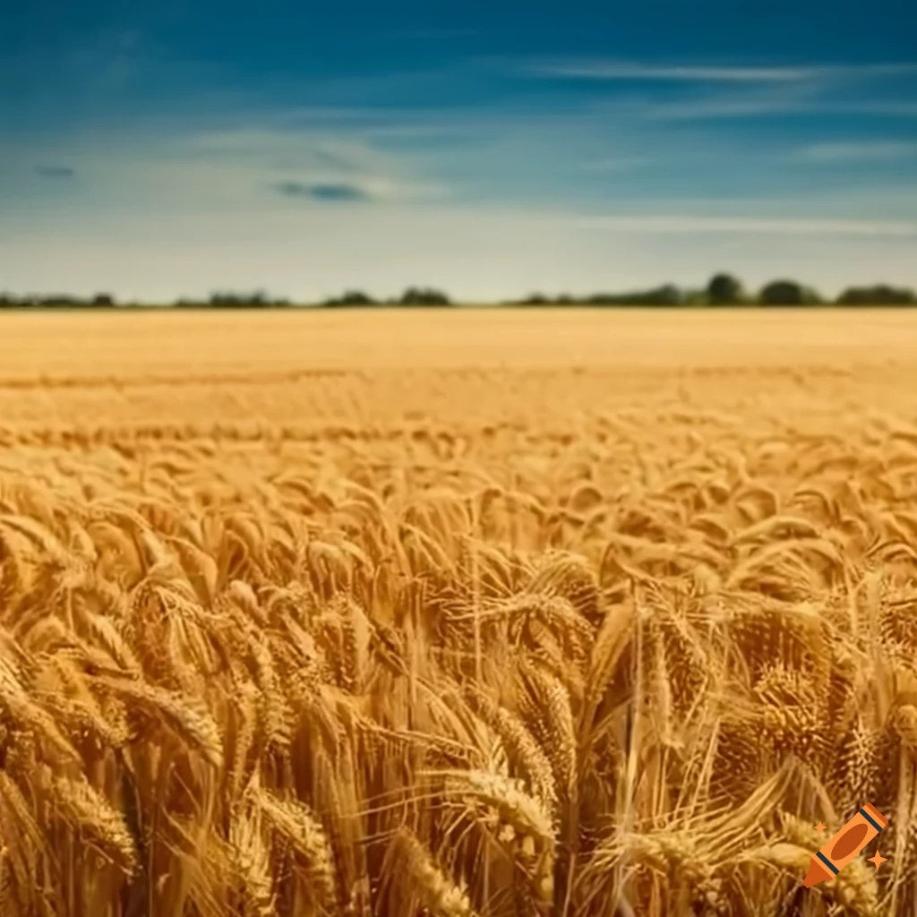 Beautiful wheat crop field on Craiyon
