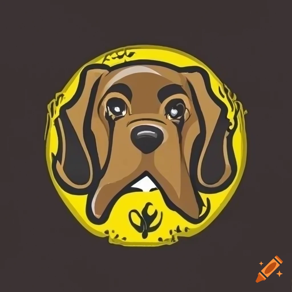 Playful logo for Happy Hound Herbs featuring a cute dog mascot in ...