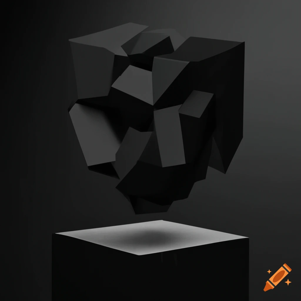 4d cube in strong black line drawing style on Craiyon