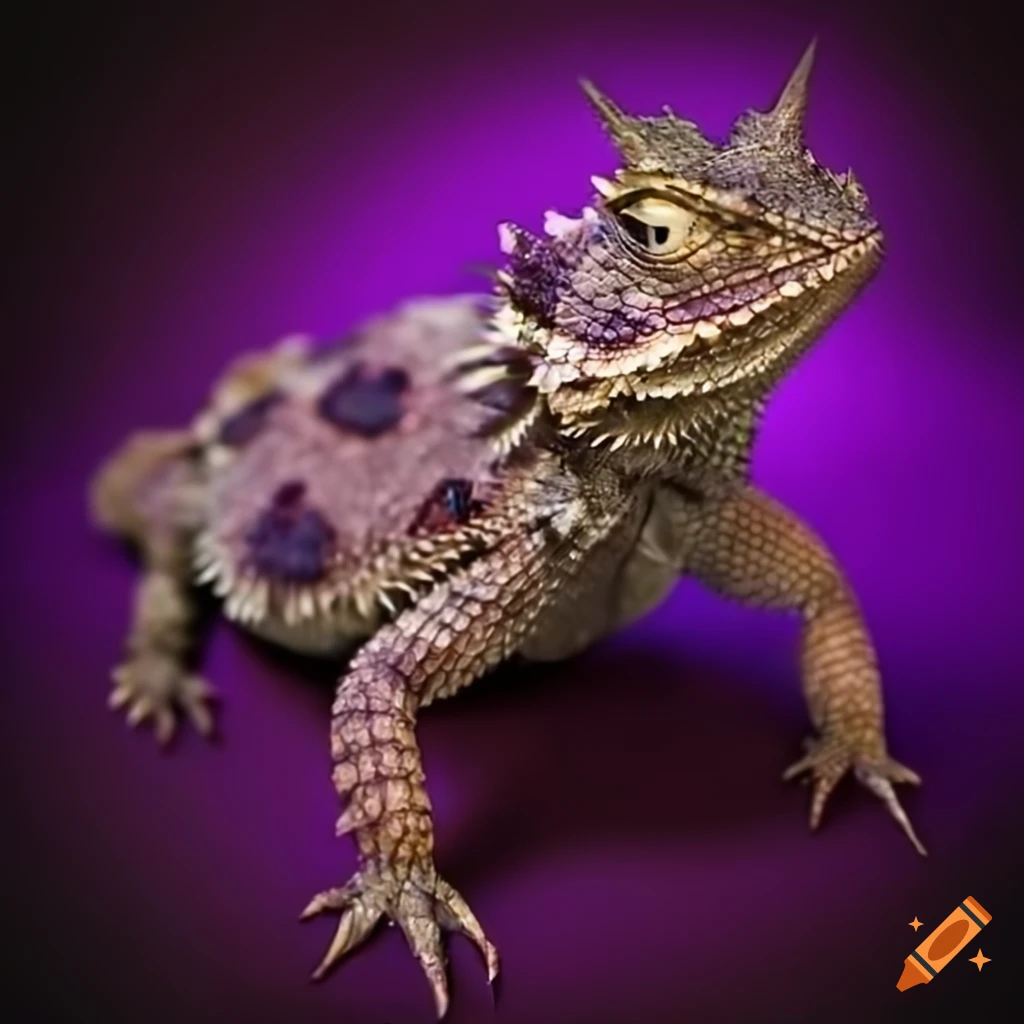 Purple Lizard Face