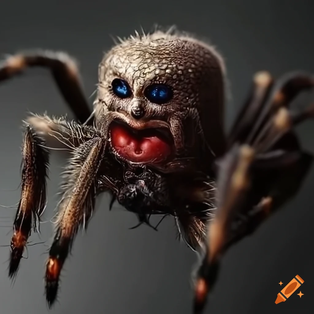 Creepy spider on Craiyon