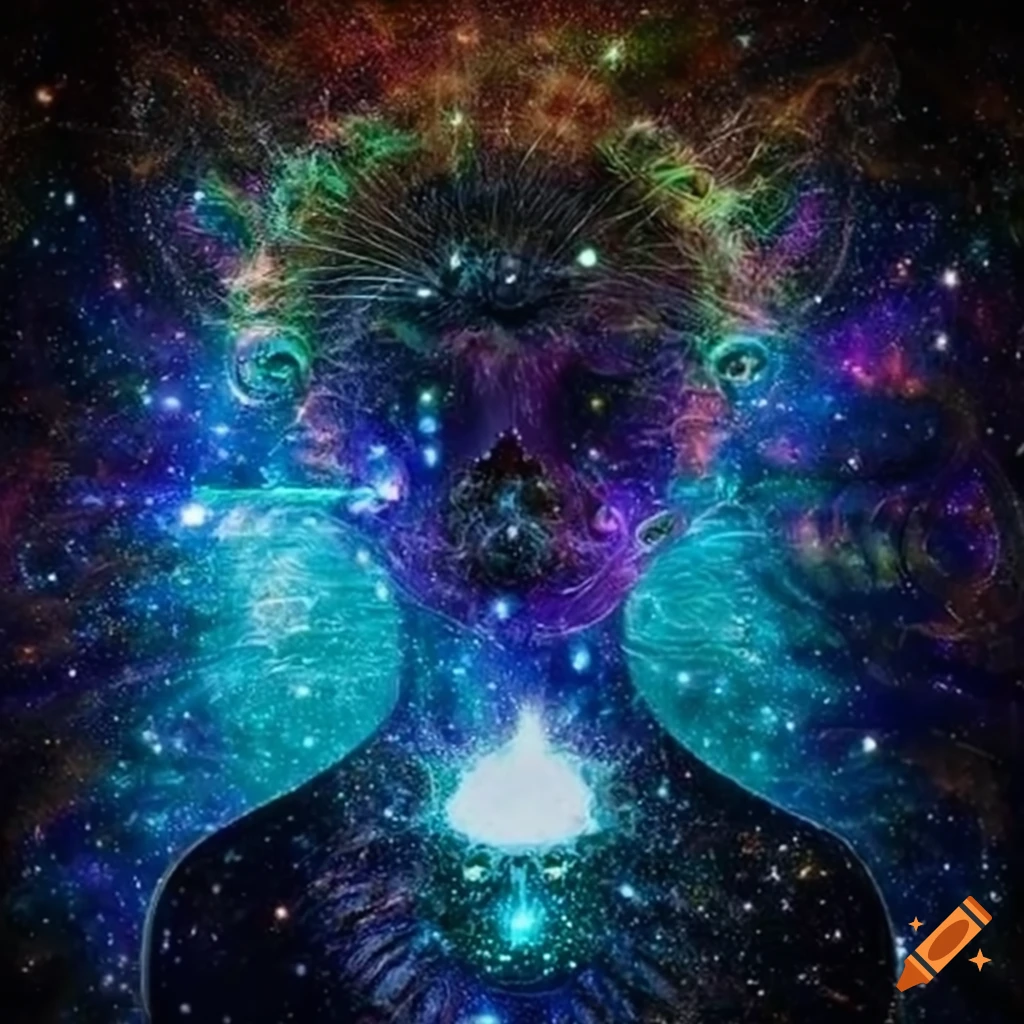 Furious cosmic god kittens transcending humanity and dimensions on Craiyon