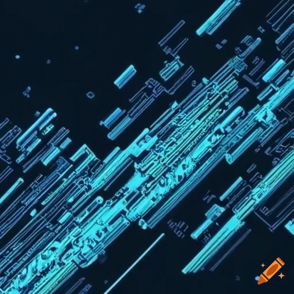 Data visualizations and complex algorithms in action on Craiyon
