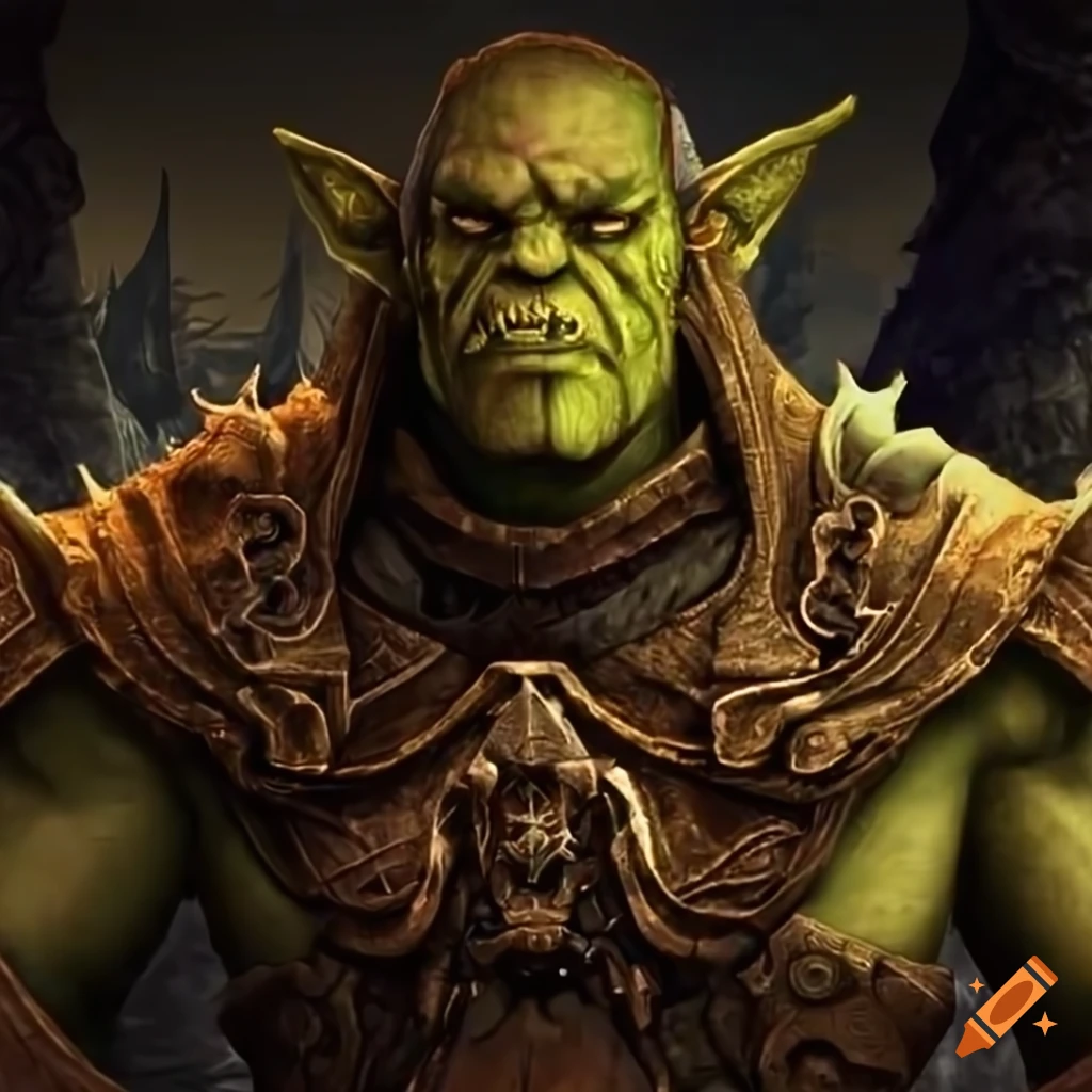 Elder scrolls orc character on Craiyon