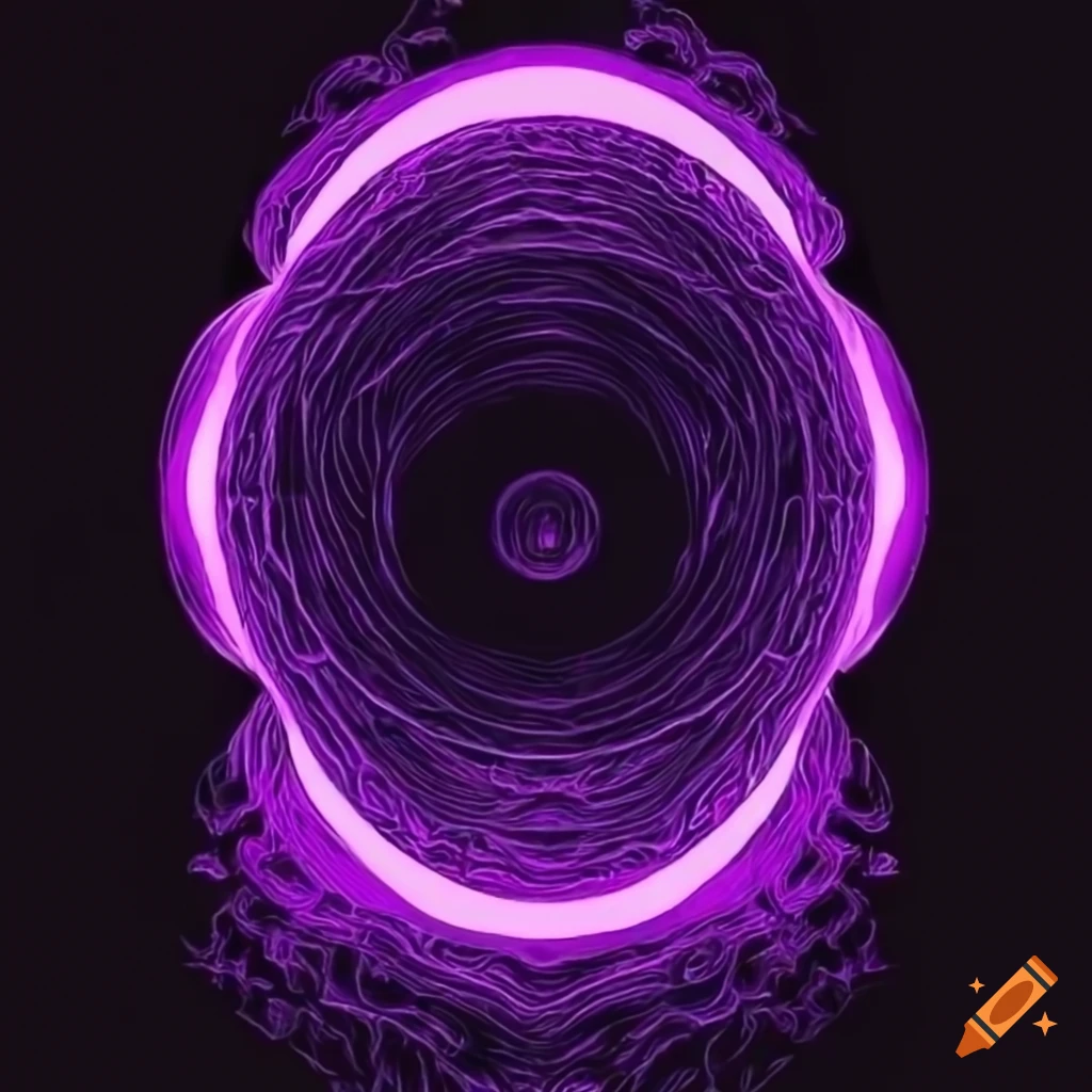 Purple portal with an emerging arm on Craiyon