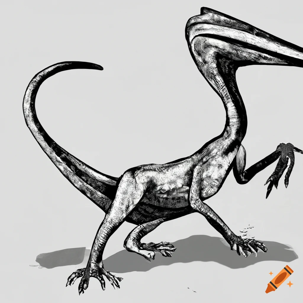 Prehistoric pterodactyl with colorful anole lizard on Craiyon