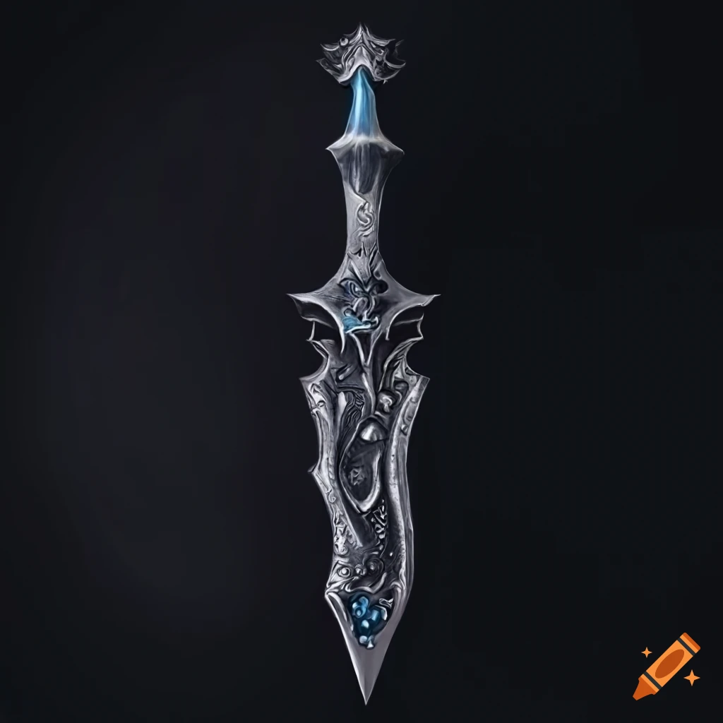 Intricate shadowy dagger on Craiyon