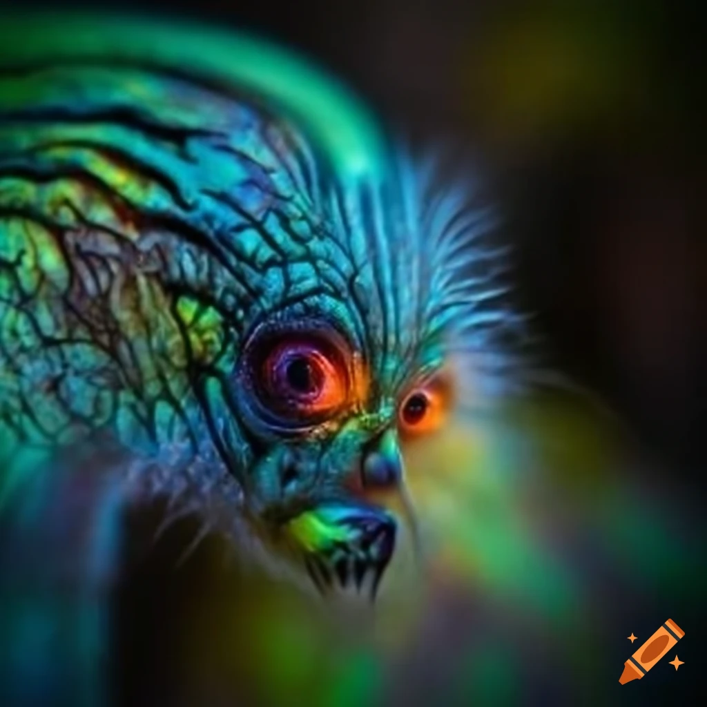 Marchens eerie ghoulish creatures with iridescent hues emerging from ...