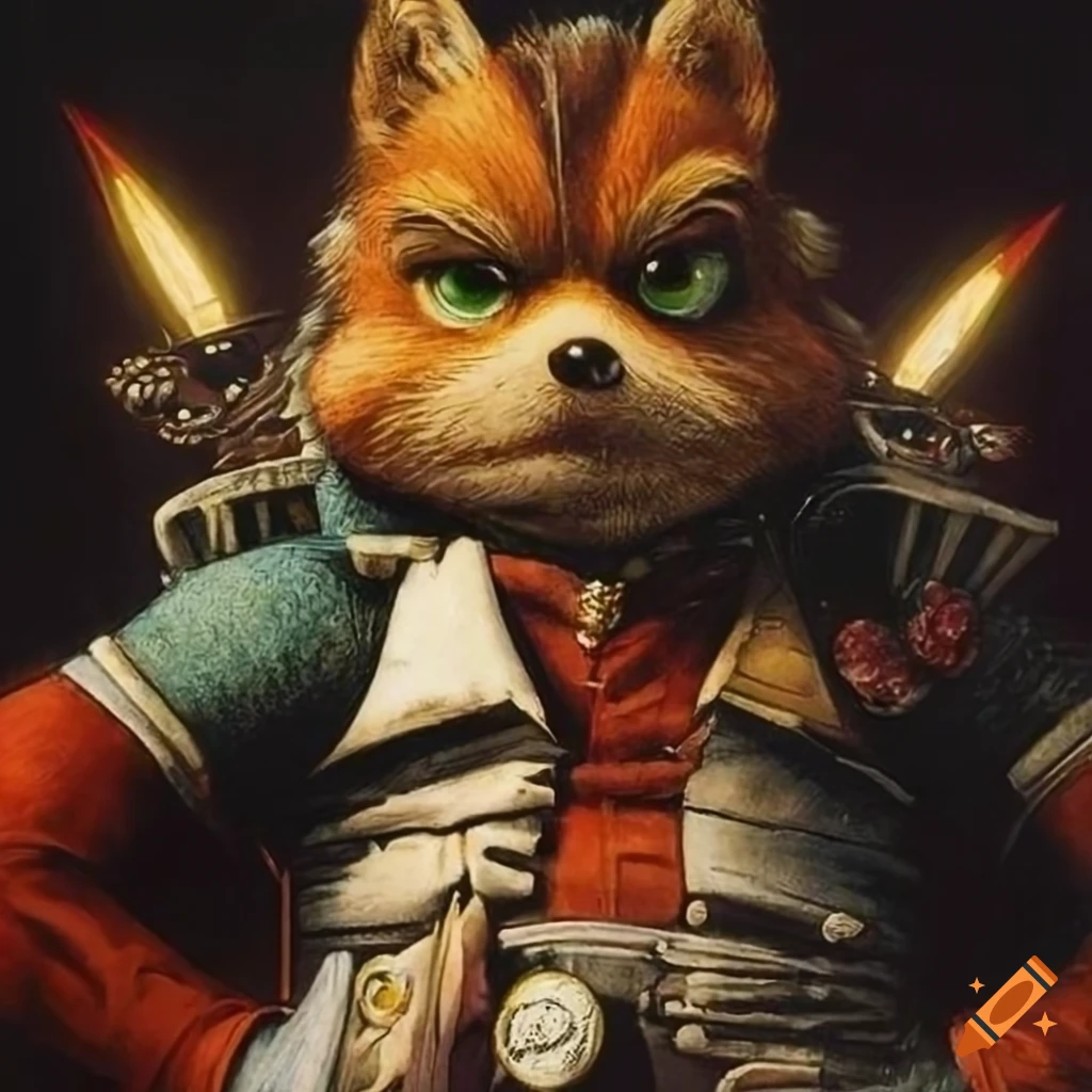 Intricately detailed vintage Star Fox poster inspired by James Gurney ...