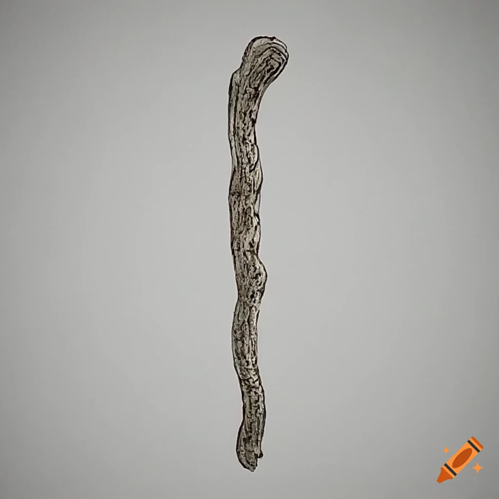 Ancient gnarled wood staff in a fantasy setting on Craiyon