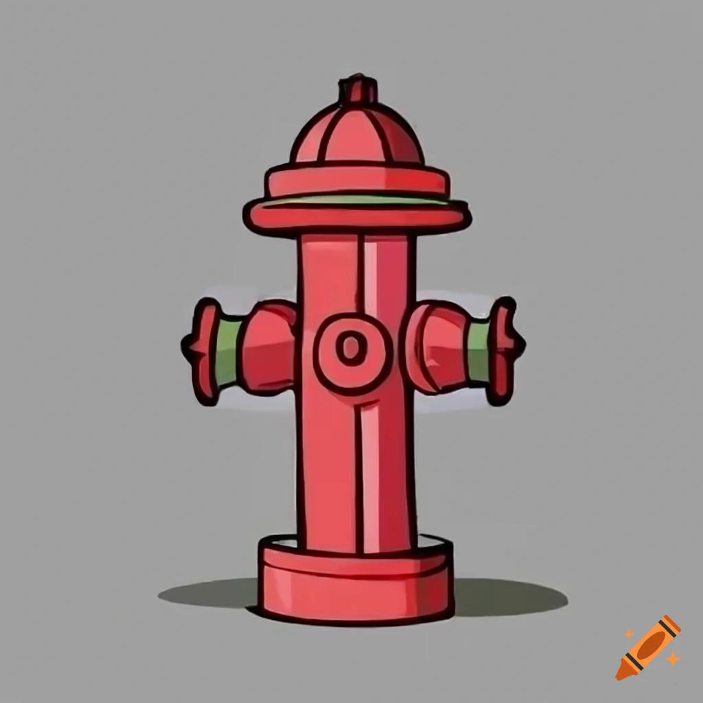 Cartoon fire hydrant on Craiyon