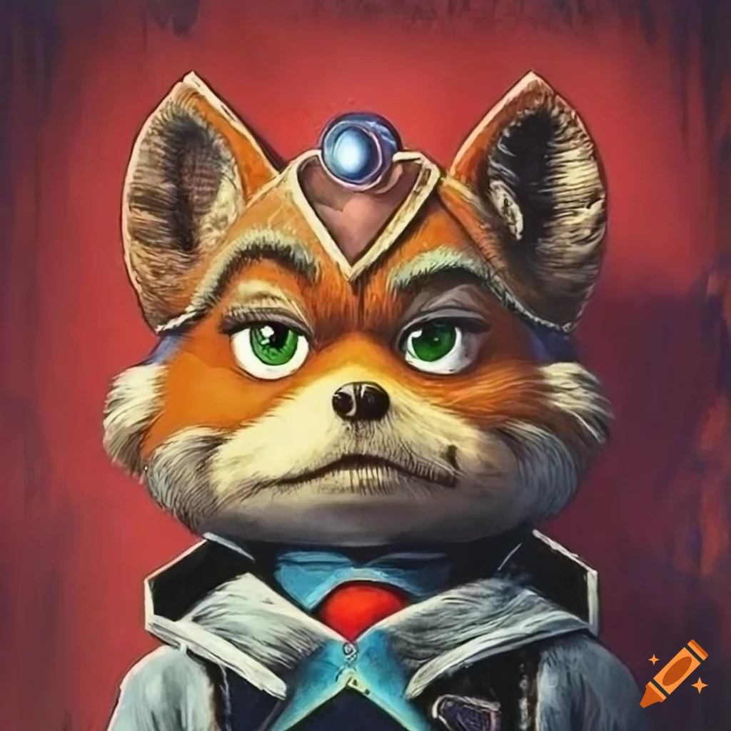 Intricately detailed star fox vintage poster inspired by james gurney ...