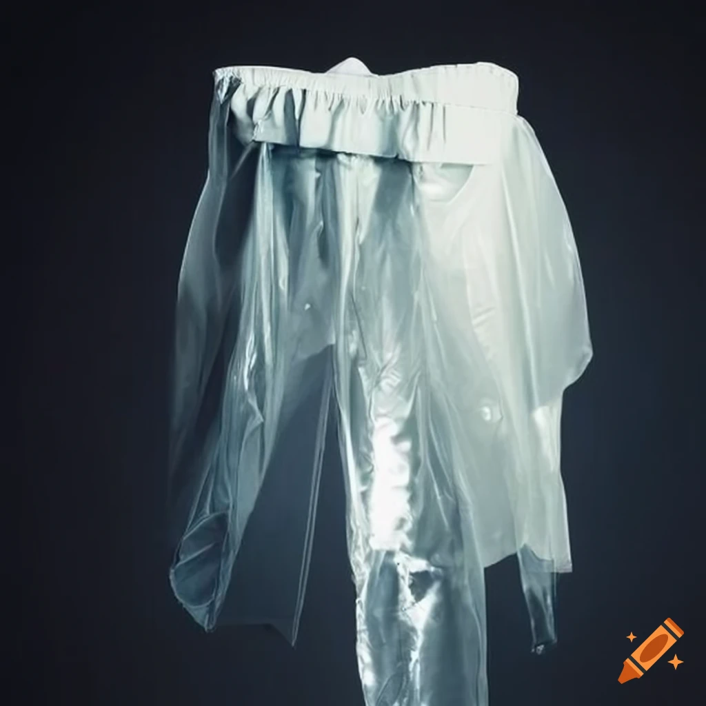 Plastic pants by margiela on Craiyon