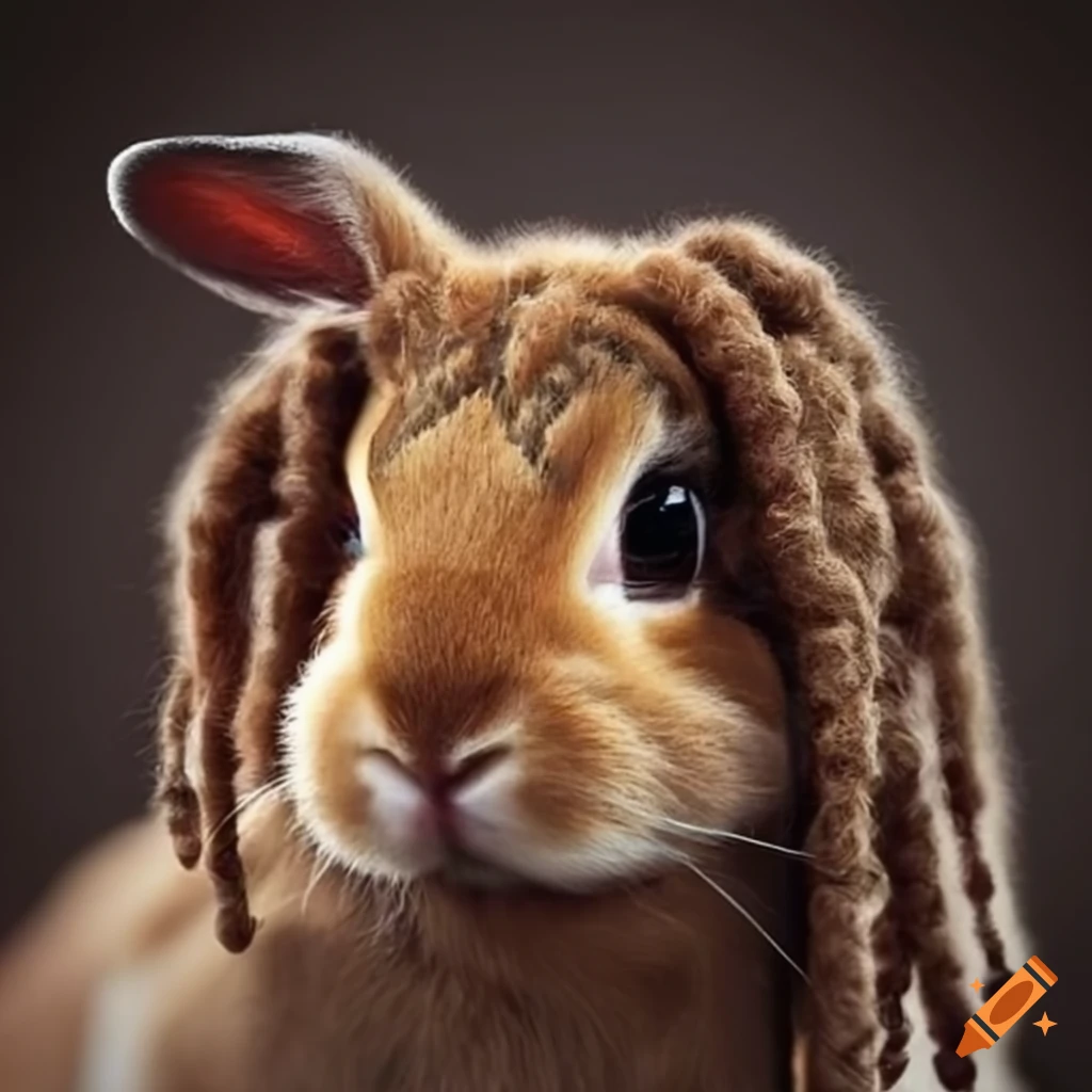 Rabbit with dreads on Craiyon