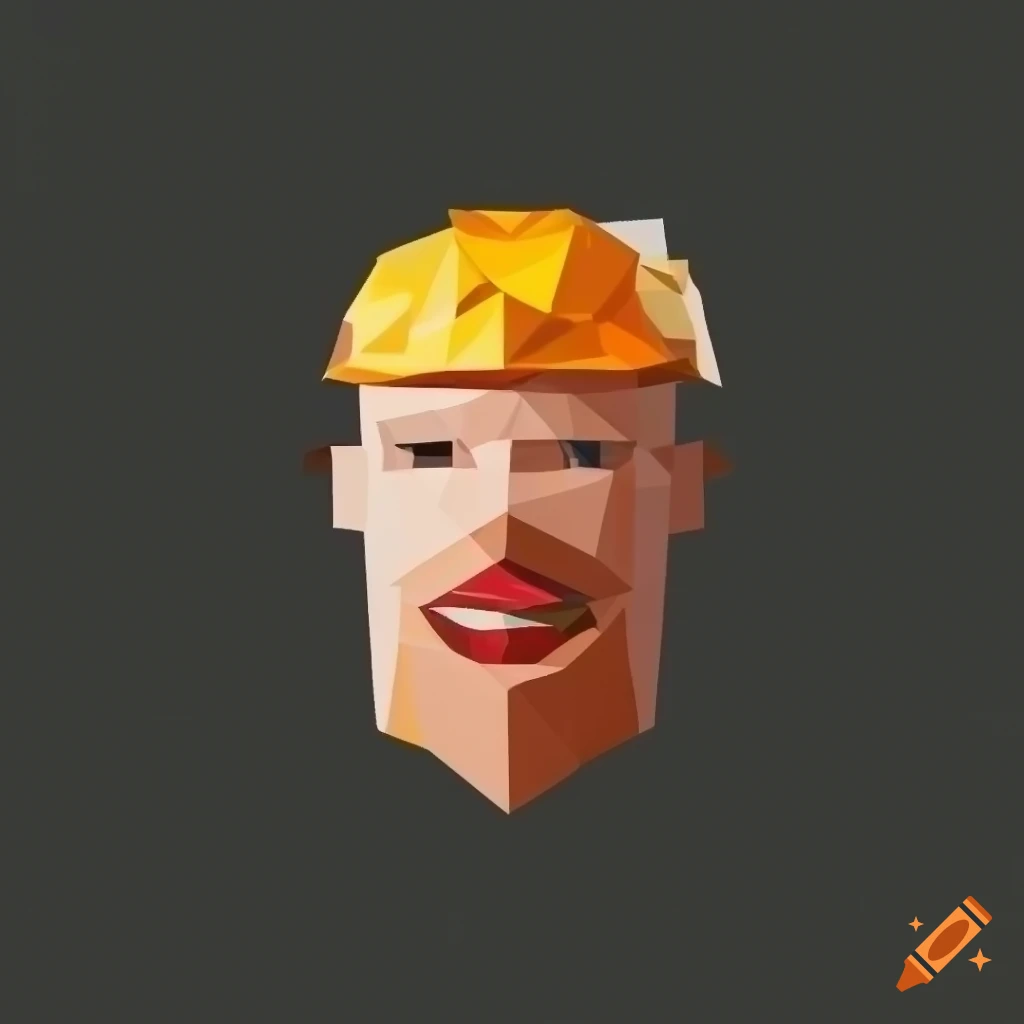 Low poly builder logo on Craiyon