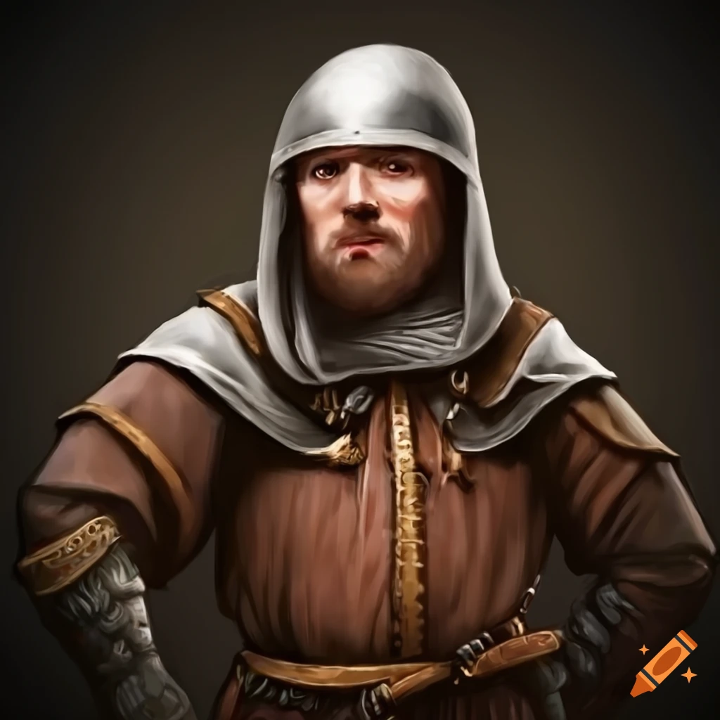 Medieval scoundrel bandit captain portrait on Craiyon